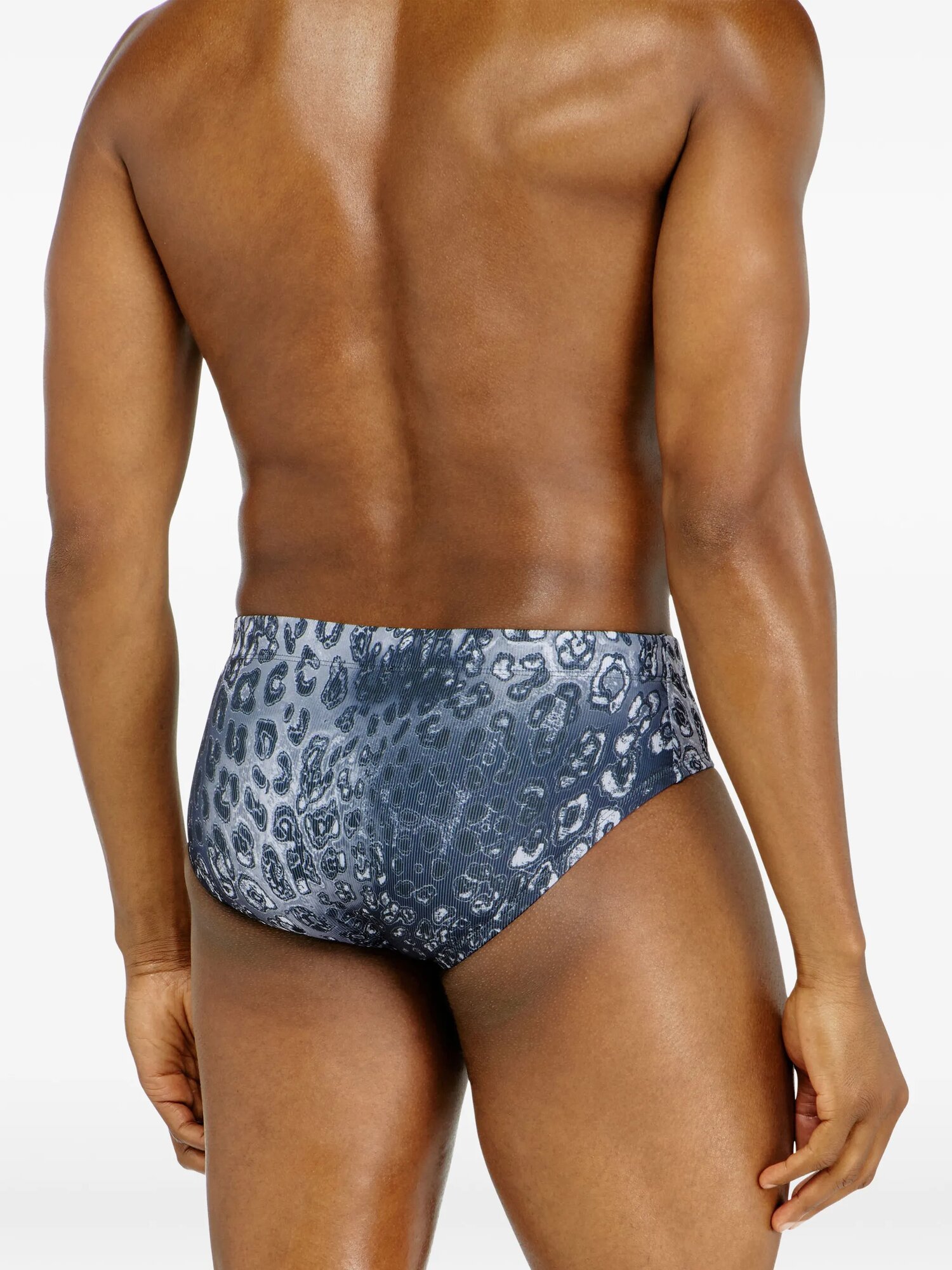 Шорты для плавания DIESEL Leopard-print drawstring swim briefs, размер 2XL, blue — фото 1