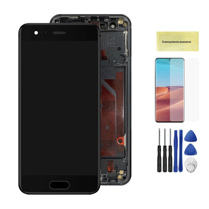 Экран дисплея для Honor 9, ЖК-дисплей STF-L09 STF-AL00, цифровой сенсорный Черный, Black with Frame