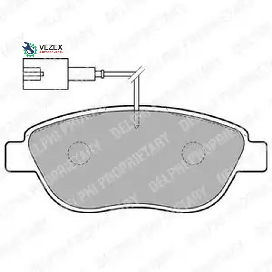 DELPHI LP1721 LP1721 колодки дисковые п.\ Fiat Stilo 1.8i/1.9JTD 01>