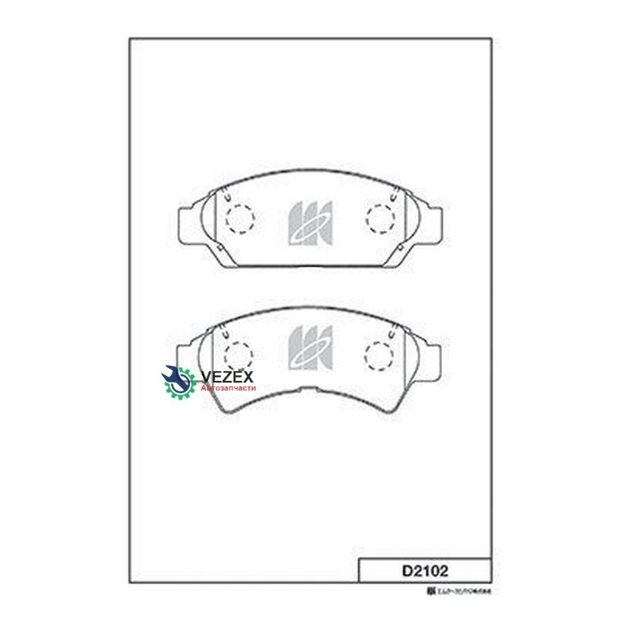 KASHIYAMA D2102 D2102-01 Y02-2102 ! колодки дисковые п.\ Toyota Camry SV30 90-94