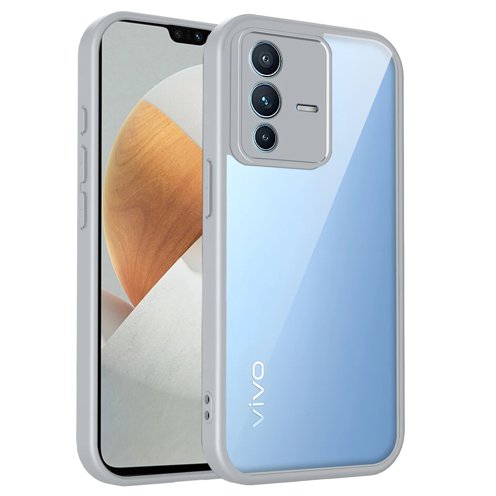 Чехол Vivo V23 5G, TMMS Gray, прозрачный
