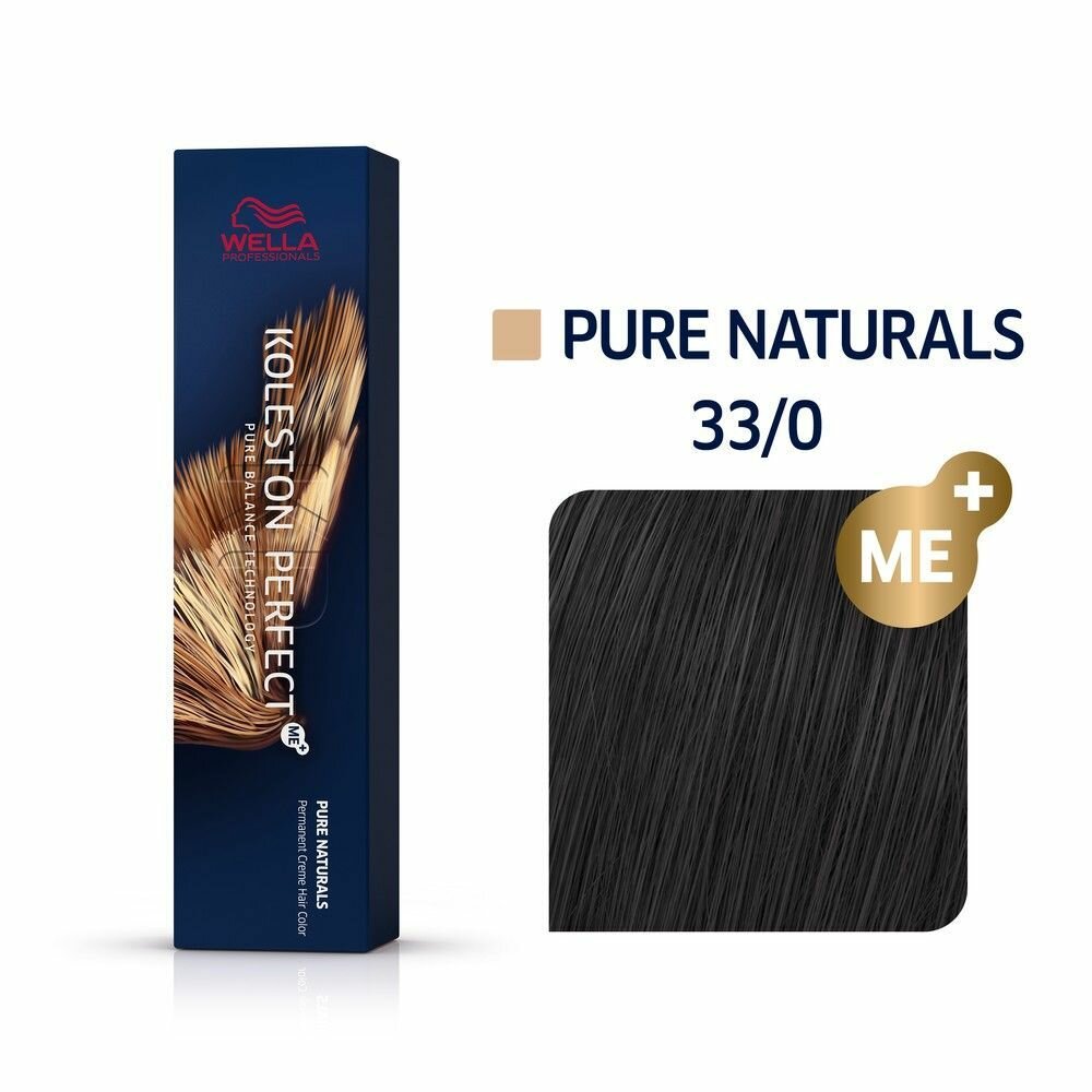 Wella Professionals Koleston Perfect Me+ Стойкая краска для волос 33/0 Темно-коричневый интенсивный натуральный, 60 мл
