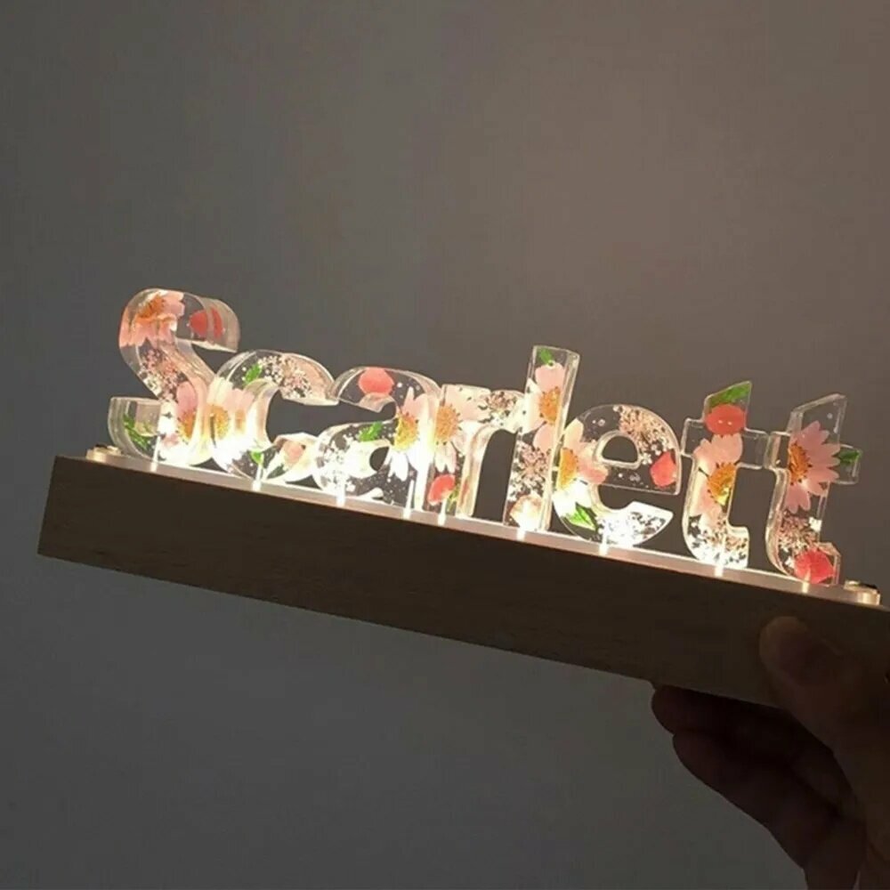 DIY handmade эпоксидная длинная лента led night light из цельного дерева со светящимся дном-белый свет-240 мм