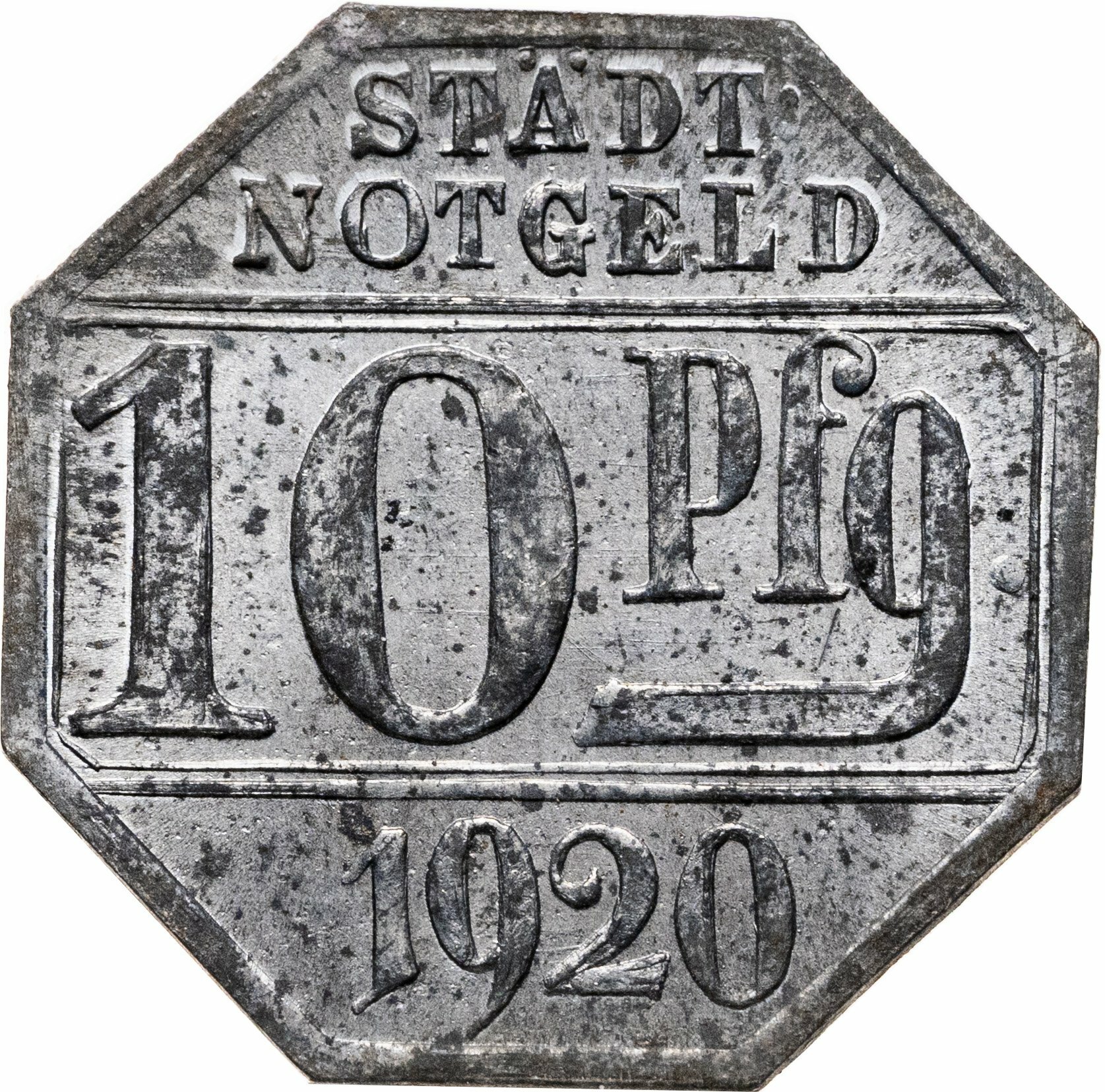 Германия, Крайльсхайм 10 пфеннигов 1920, Железо, в сохранности F-VF