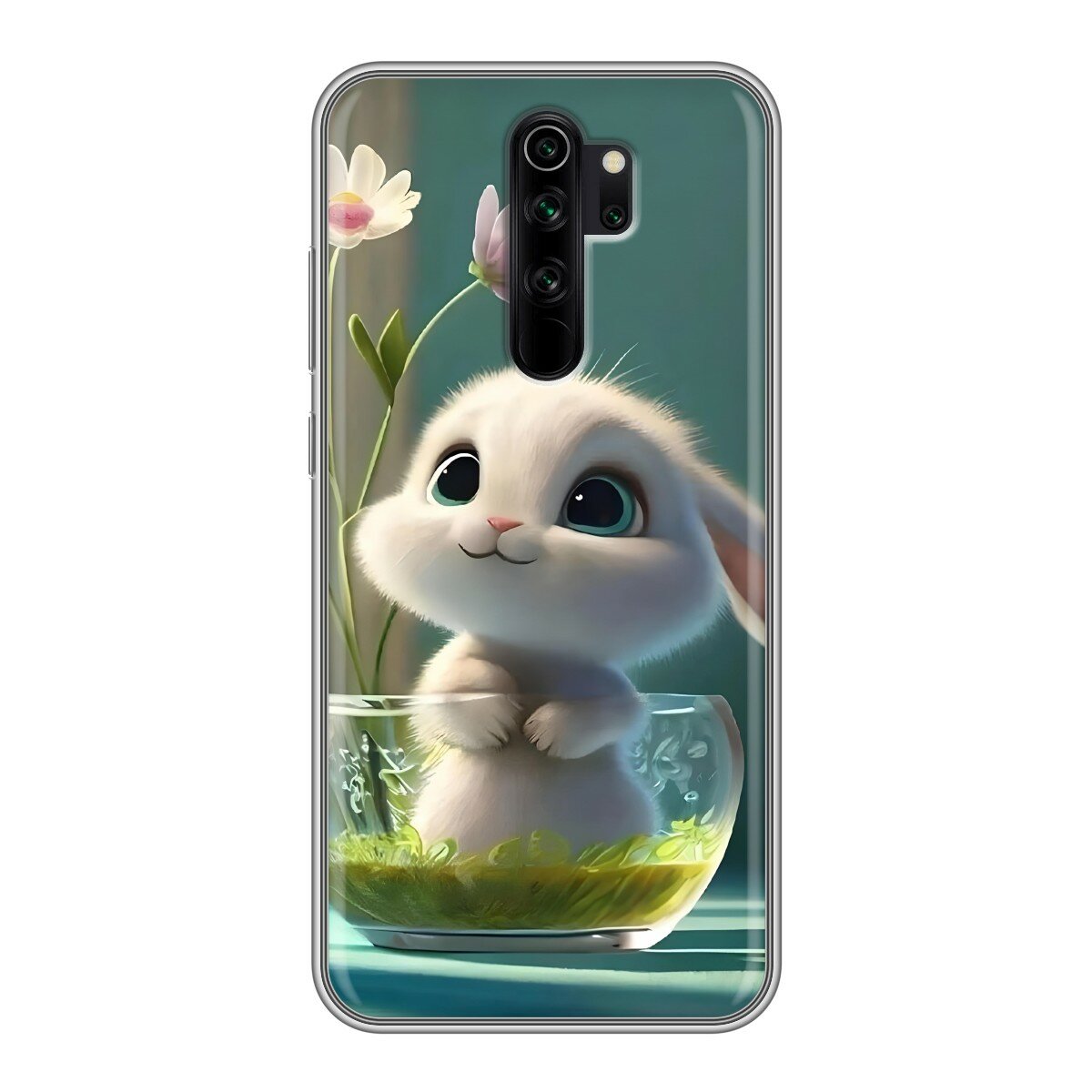 Чехол для Xiaomi RedMi Note 8 Pro с принтом для детей с милым зайчиком (Сяоми Редми Ноут 8 Про)