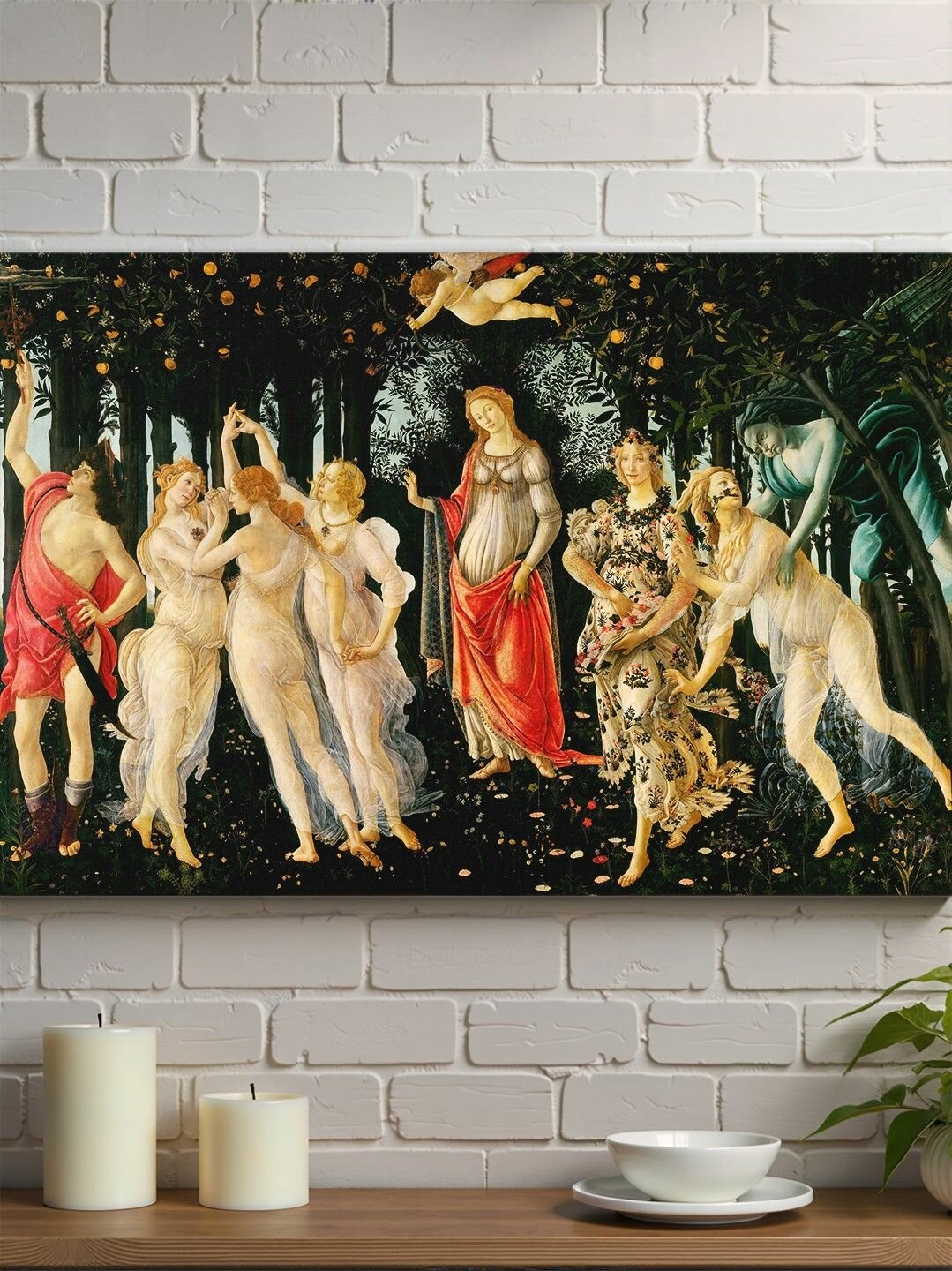"Сандро Боттичелли Весна (Primavera)" - картина на холсте, 80x50 см.