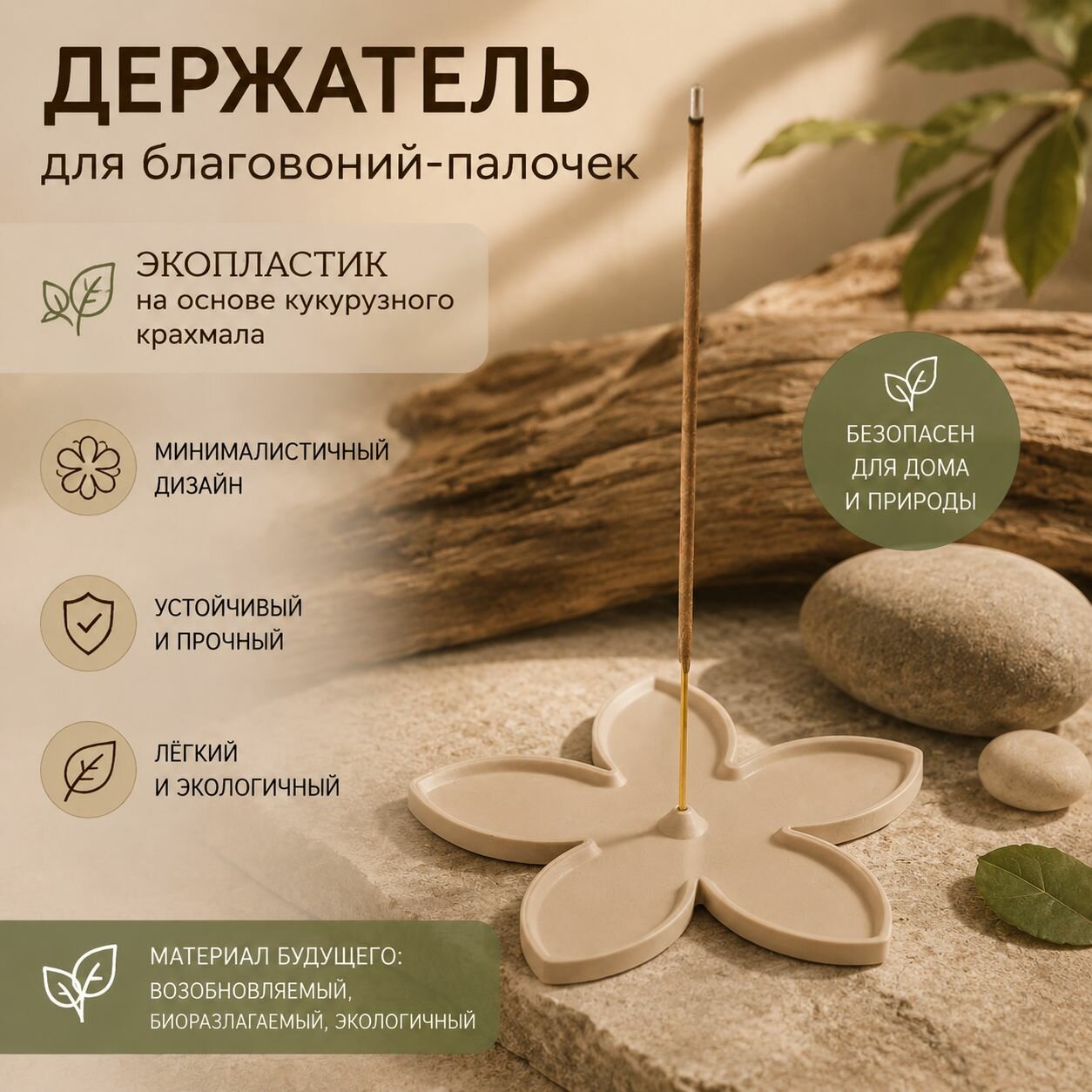 Подставка для благовоний палочек Цветок