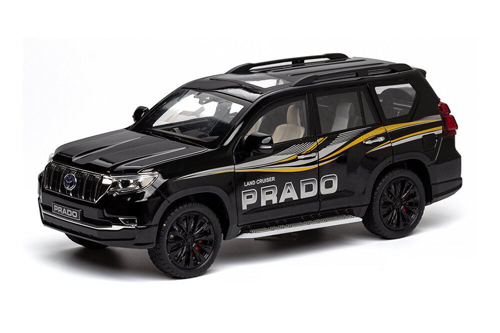 Toyota land cruiser prado J150 2023 black / тойота лэнд крузер прадо черный (длина 29 см без коробки)