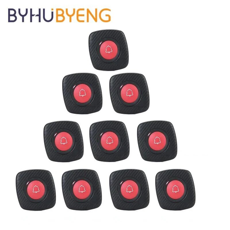 BYHUBYENG Беспроводные вызывные кнопки 10 шт