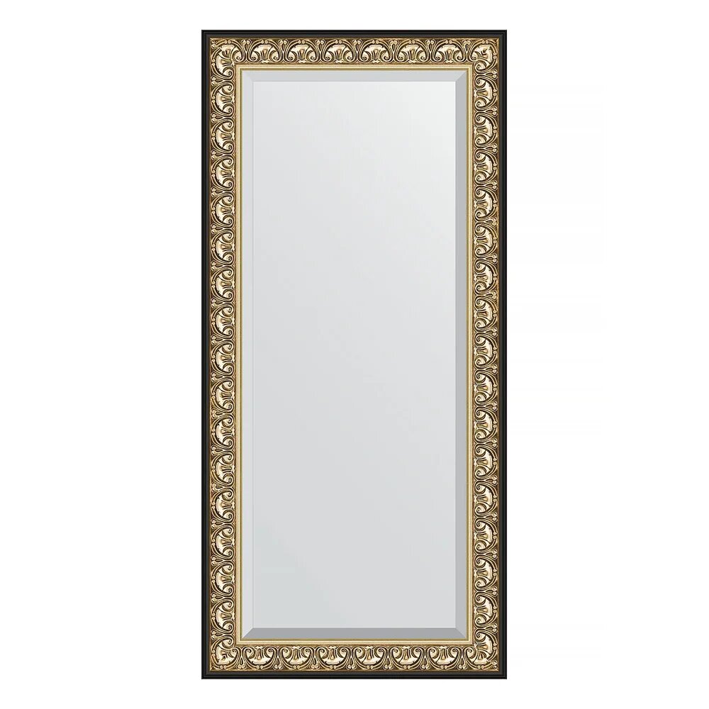 Зеркало Evoform Exclusive 80x170 BY 1311 80 см, в золотой раме, черное, зеркало настенное в ванную