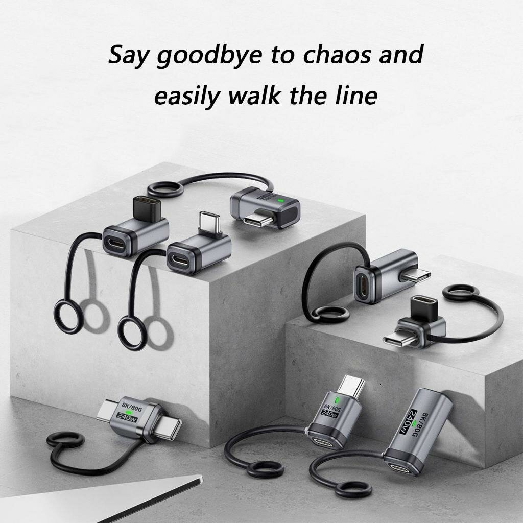 USB4-удлинитель 80 Гбит/с, Черный - 10C — фото 1