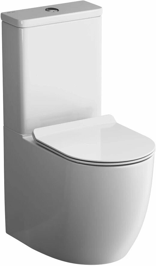 Унитаз-компакт Am.Pm Like Aquaspin C808600SC безободковый, торнадо, с сиденьем микролифт, белый