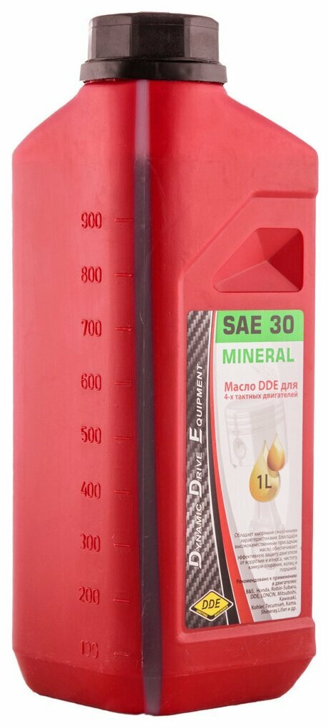 Масло 4-х тактное DDE SAE30 API SJ/CF 1 л минеральное M-SAE30