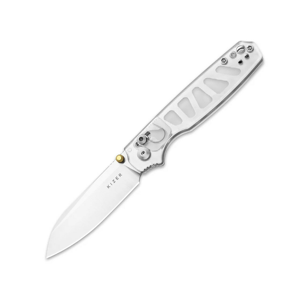 Складной нож Kizer Pokiman CS, сталь AEB-L, рукоять акрил, серый