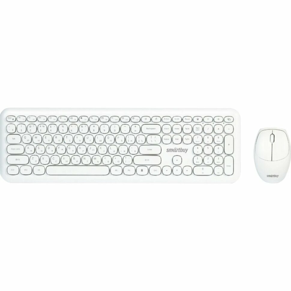 Набор клавиатура+мышь Smartbuy мультимедийный, белый (SBC-666395AG-W), 2001796