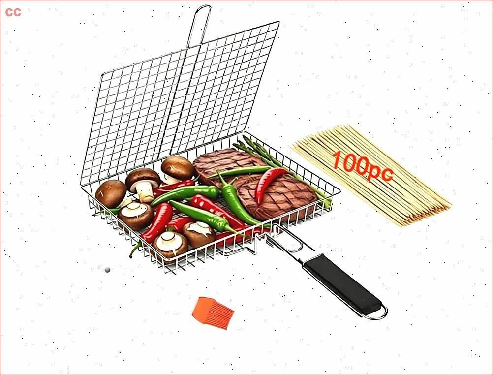 Решетка-гриль Сталь, длина 37 см, ширина 28 см,