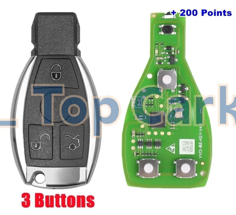 Универсальный ключ Xhorse VVDI BE Key Pro 315 433 МГц с оболочкой для работы с CGDI Green 3 Buttons