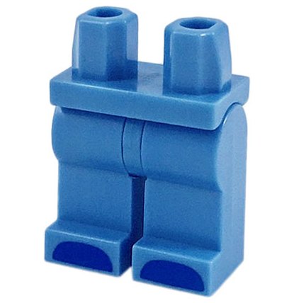 Hips and Legs with Blue Hooves Pattern, 970c00pb0812 Medium Blue U