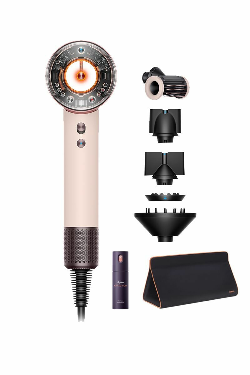 Фен для выпрямления и укладки Dyson Supersonic Nural, 5 насадок, цвет Пастельно-розовый/Розовое золото