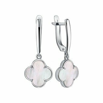 Серьги JEWELIN, серебро, 925 проба, перламутр