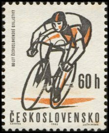 (1963-002) Марка Чехословакия "Велогонки" Спорт III