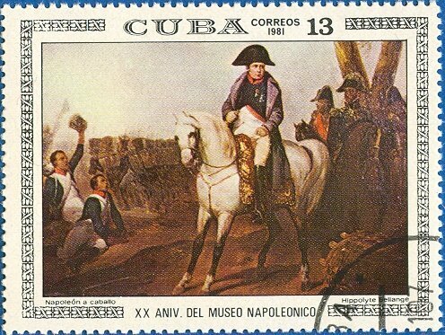 (1981-074) Марка Куба "Наполеон на коне" 20 лет музея Наполеона III