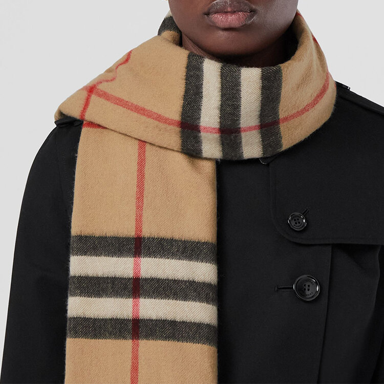 Шарф BURBERRY для женщин, one size, коричневый — фото 1