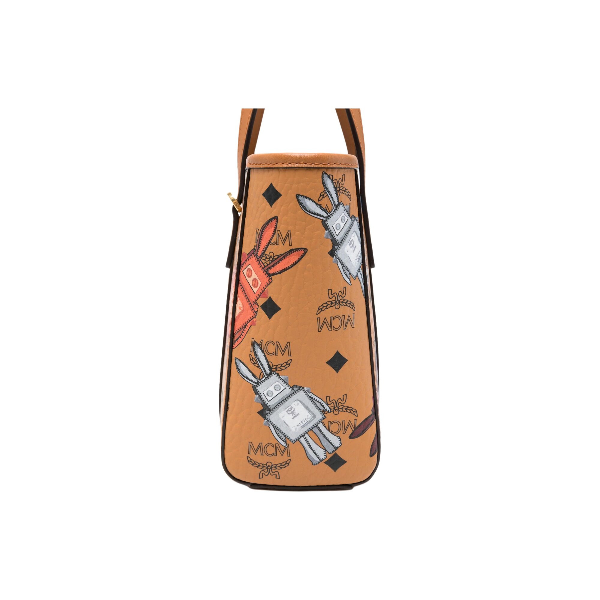 Сумка MCM, фактура тиснение, cognac — фото 1