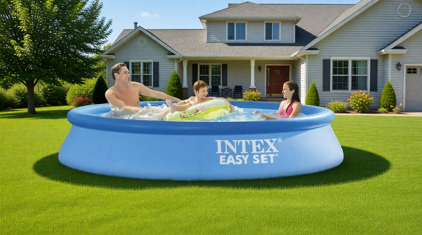 Бассейн Intex "Easy Set", надувной, 305x61x305см, круглый, голубой