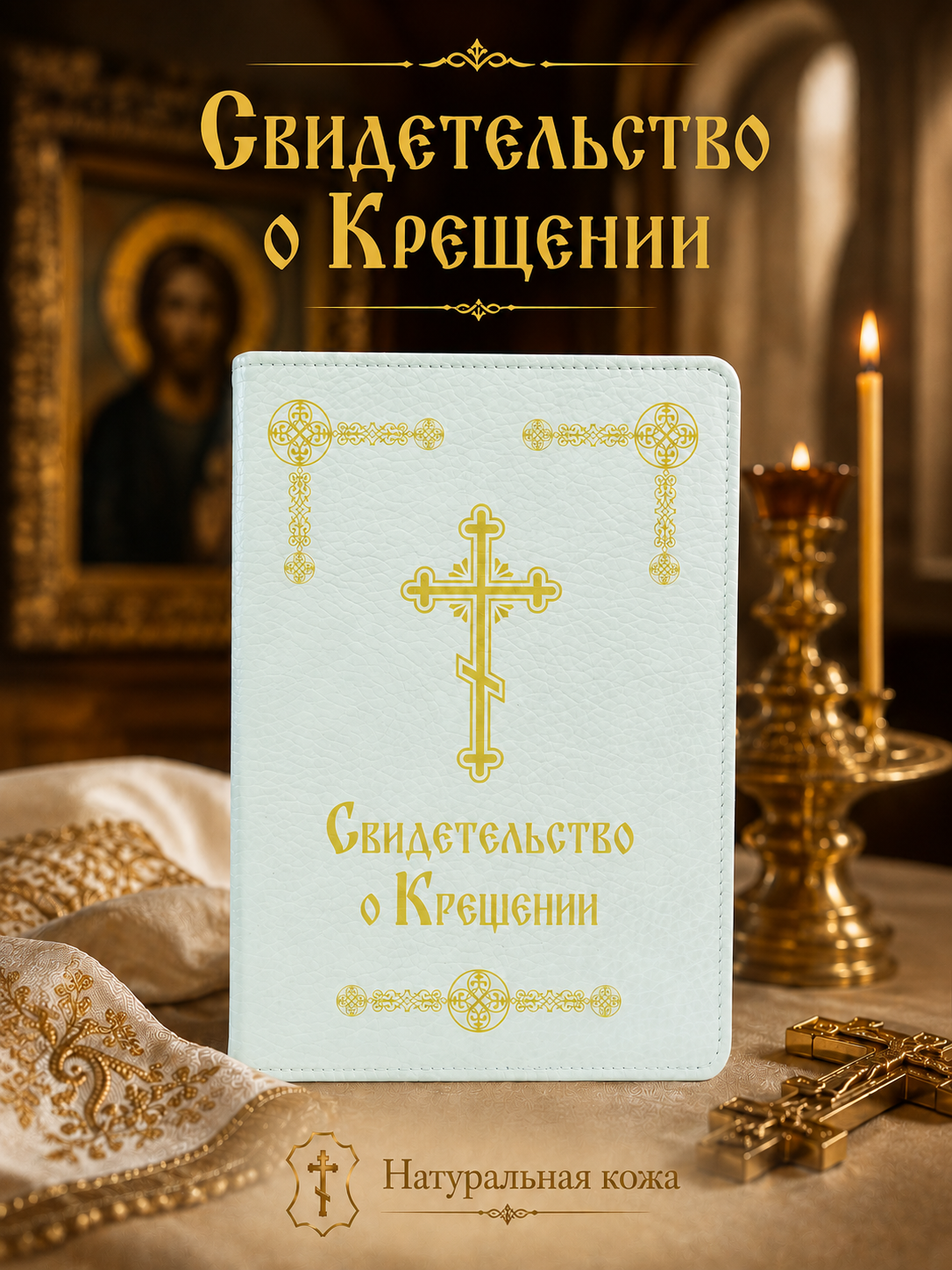 Обложка для свидетельства о крещении