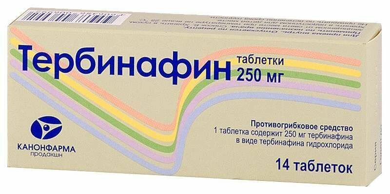 Тербинафин Канон, таблетки 250 мг, 14 шт.