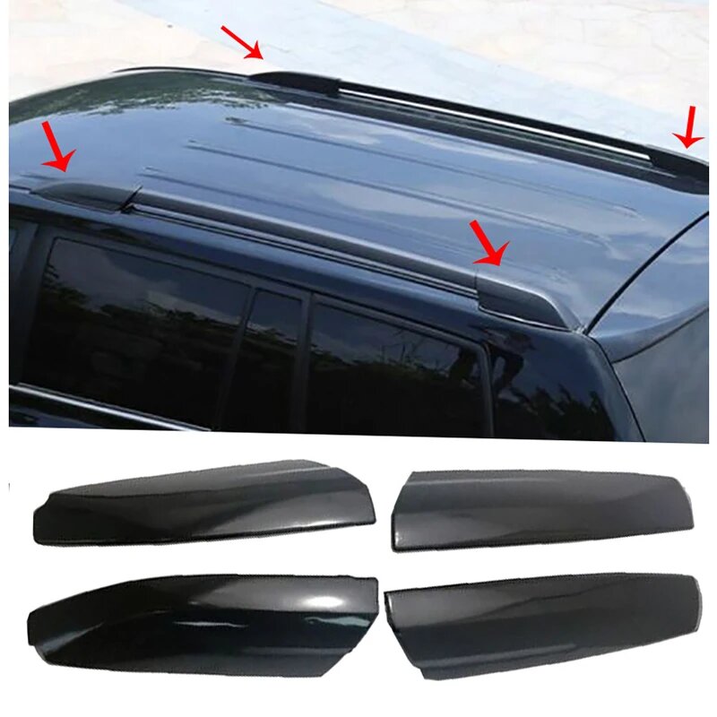 4 шт, черная крыша для Toyota Highlander XU40 2008 2009 2010 2011 2012 2013