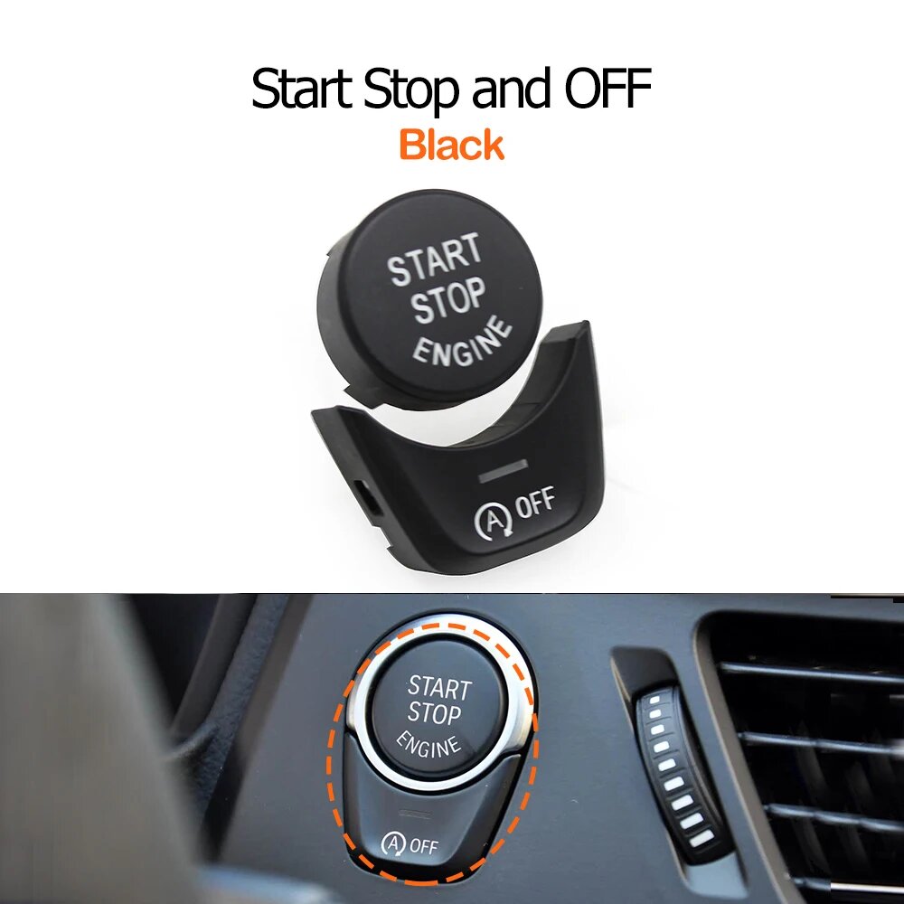 2 шт, кнопка зажигания двигателя, кнопка запуска и остановки, накладка переключателя для BMW 1 5 6 7 X3 X4 серии F52 G30 G31 G01 G08 G02 G32 G11 G12