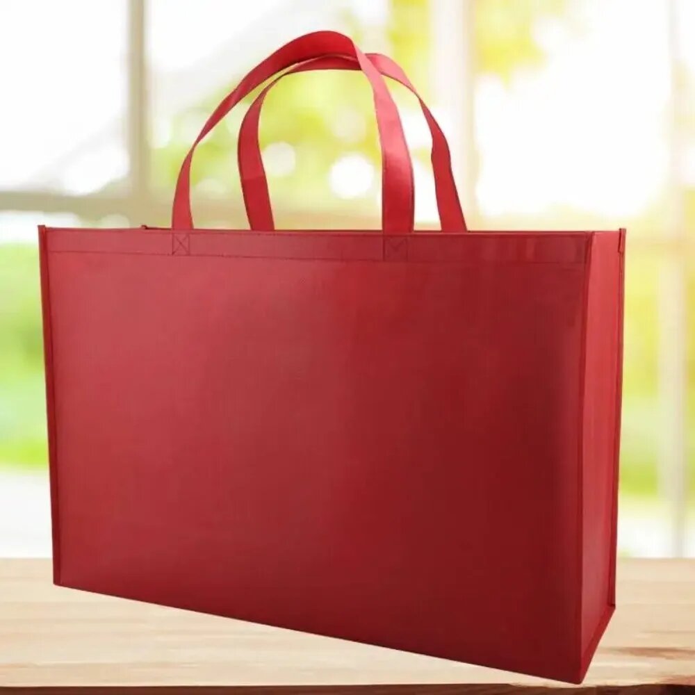 Большая сумка из нетканого материала, красная/синяя/серая/оранжевая Wine Red