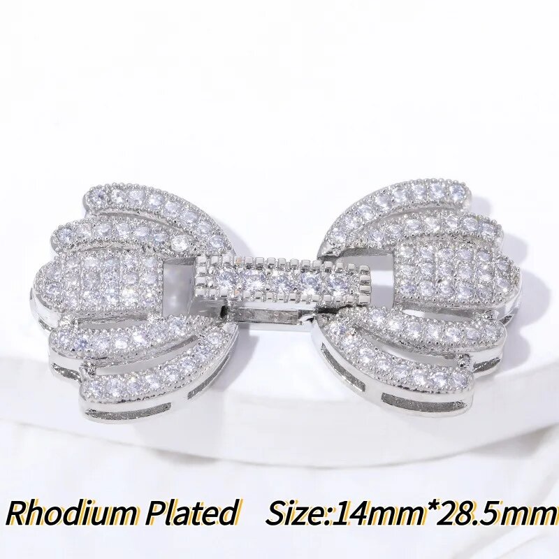 Застежка карабин Rhodium Plated, 14mm*28.5mm