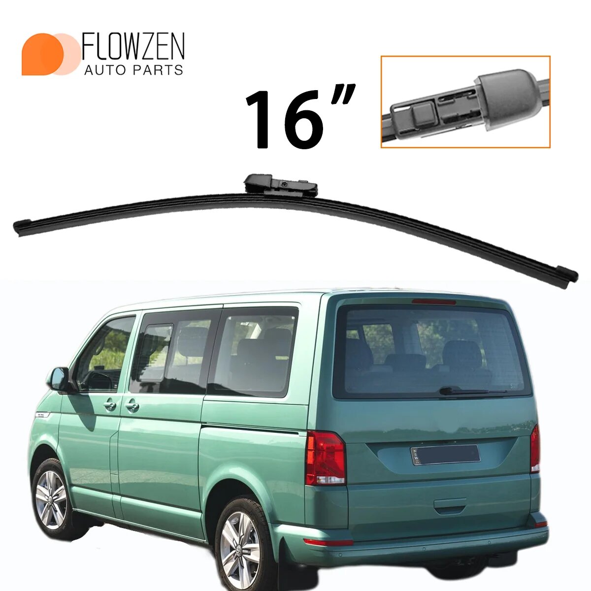 1 шт. 16-дюймовый задний стеклоочиститель для VW Transporter T6 T7 Caravelle Multivan California Caddy 2016-2023 годов выпуска