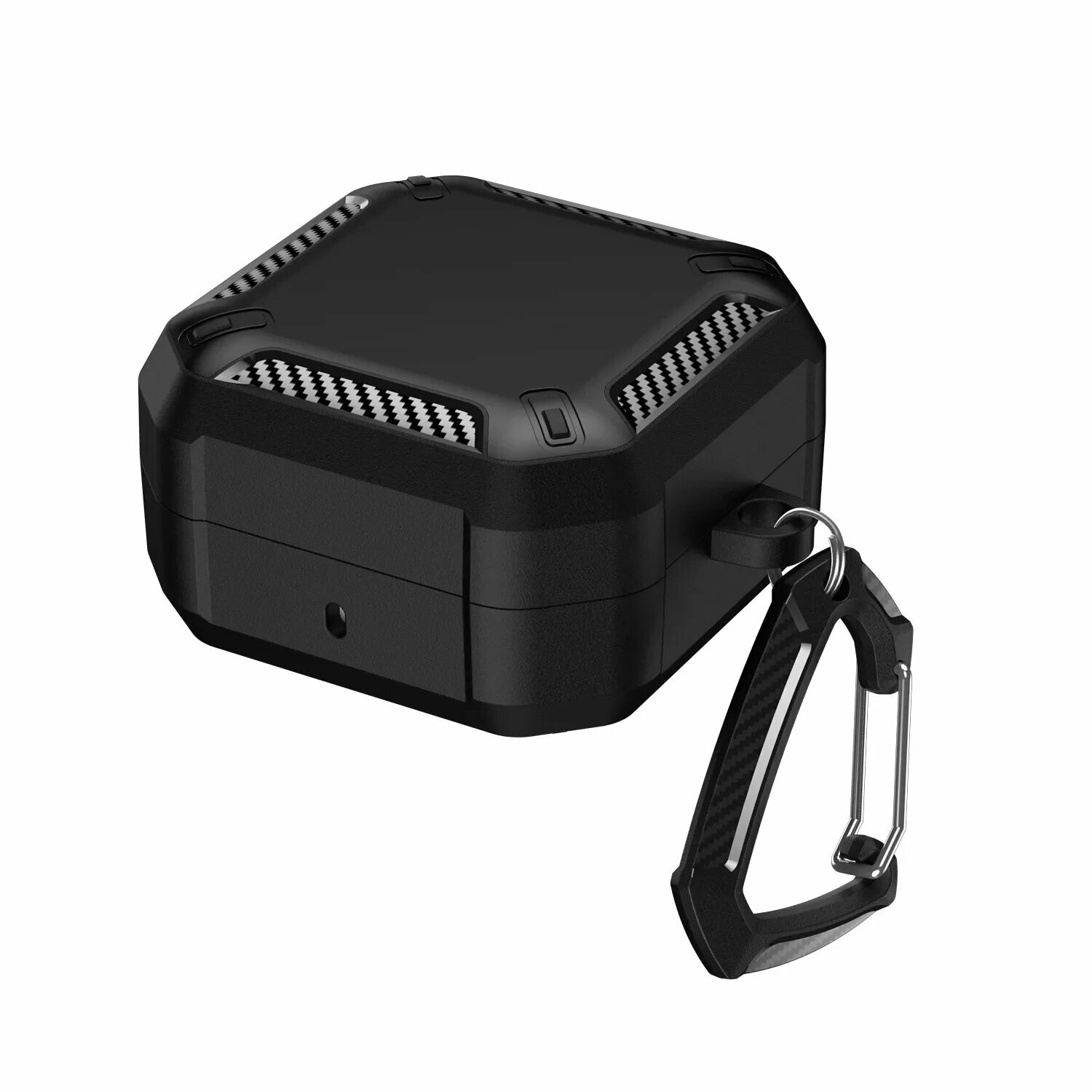 Чехол для Samsung Buds 4 Pro iHseno, All Black, с карабином