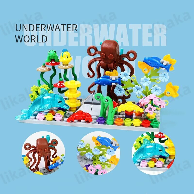Конструктор Likaka "Подводный мир", Цвет: underwater world