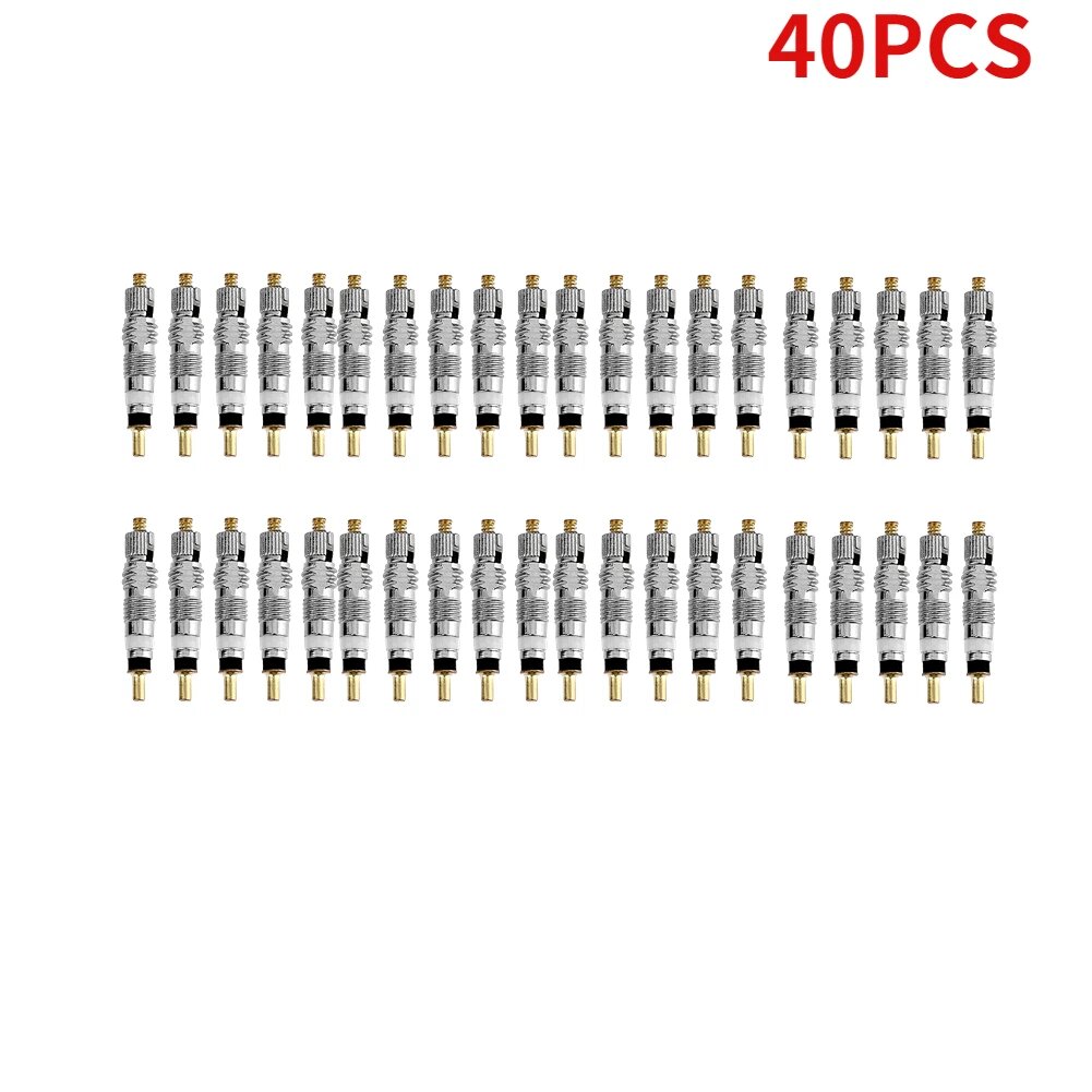 40шт. Съемный сердечник клапана Presta Silver