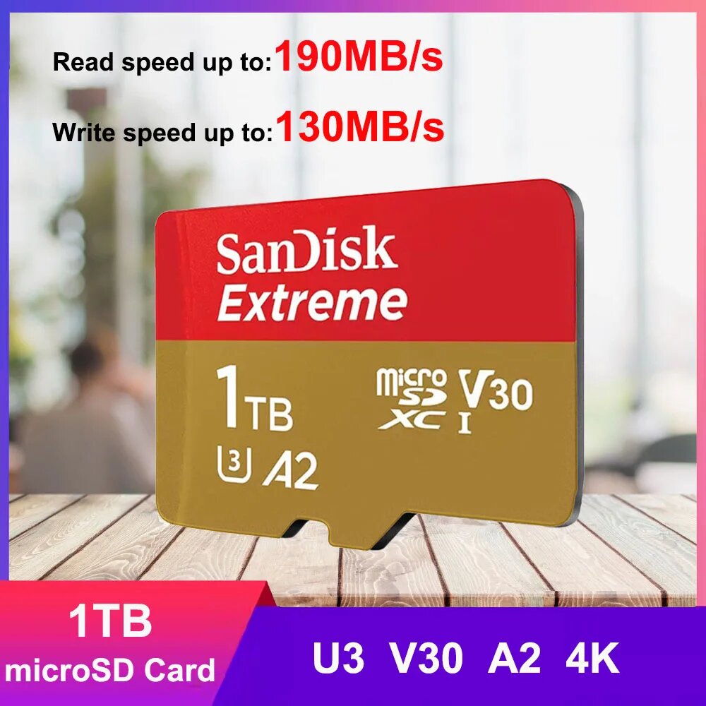 SanDisk Extreme microSDXC 1TB U3 V30 A2