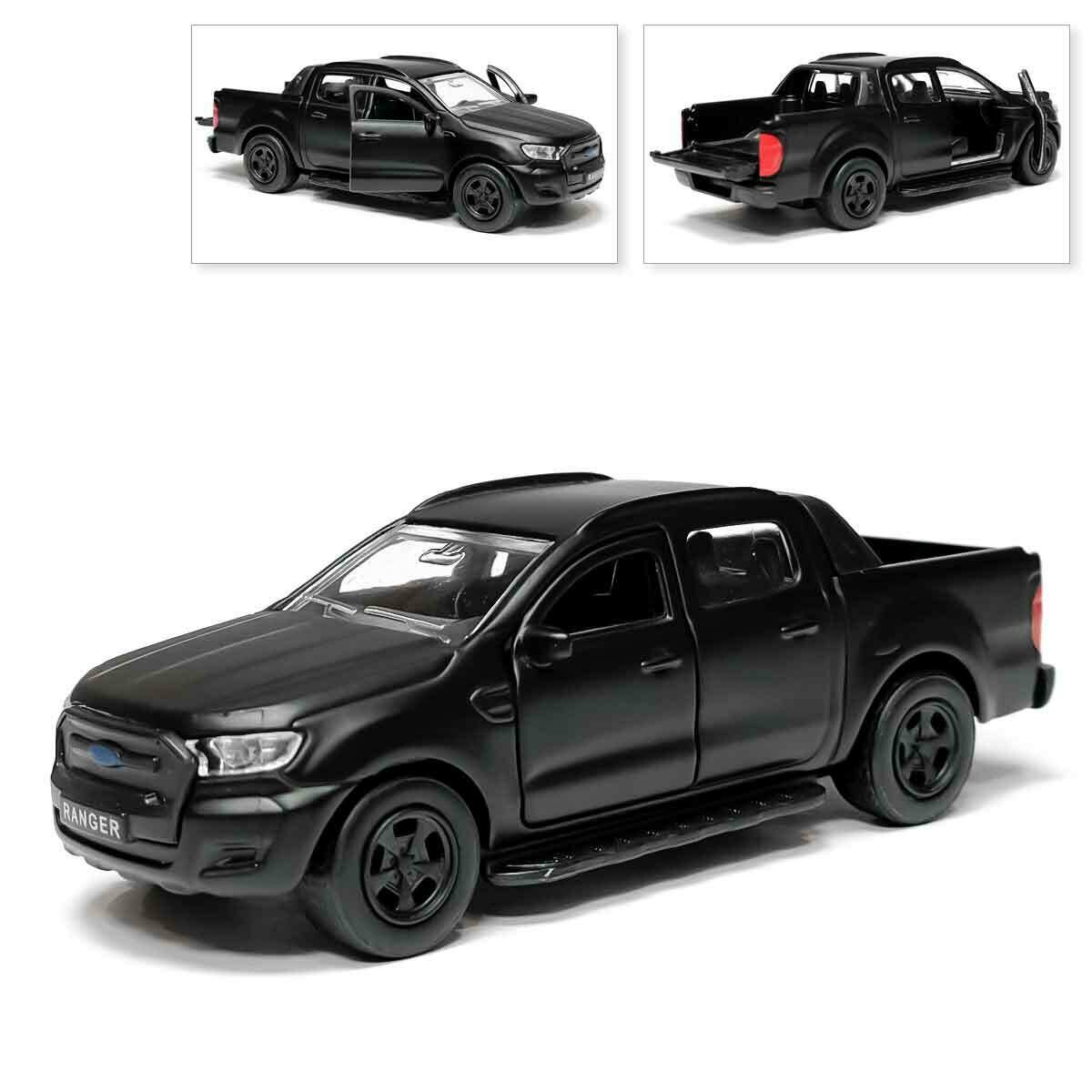 Машинка Ford Ranger, коллекционная, металлическая, черный матовый, Технопарк, 12 см