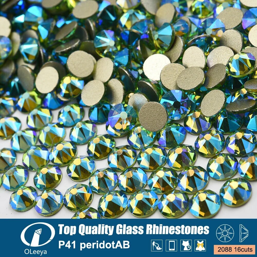 Стразы OLeeya bluish peridotAB, SS30, 288шт