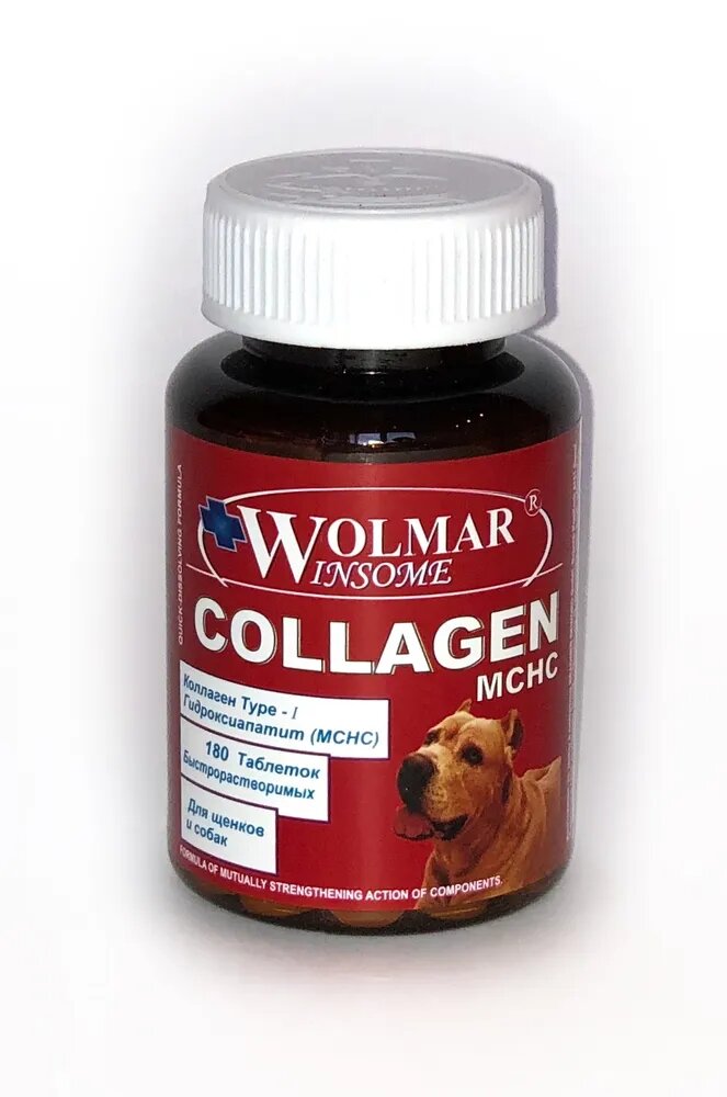 Витаминный комплекс Wolmar Winsome COLLAGEN MCHC для собак, 180 таб.