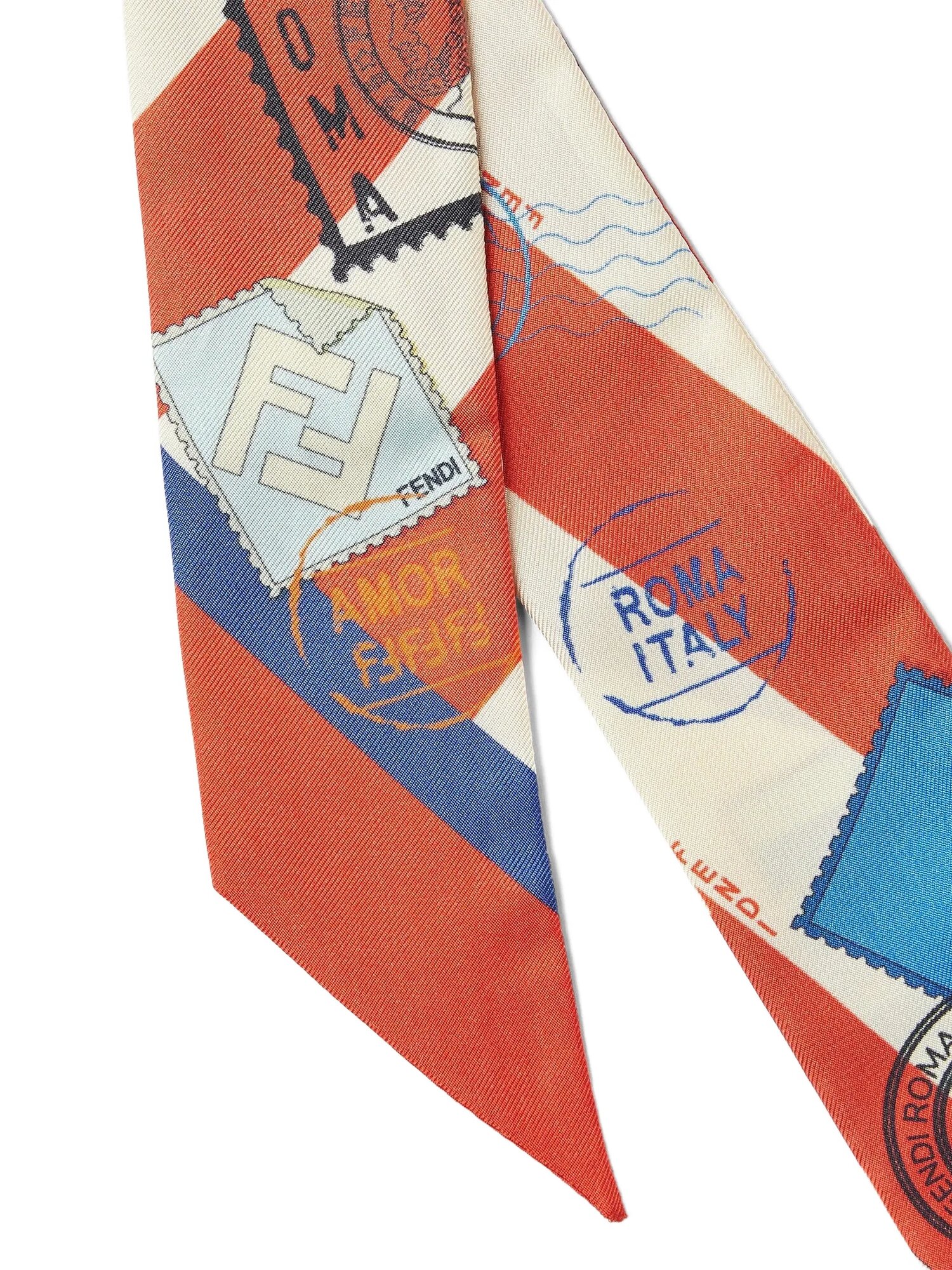 Шарф FENDI Stamp-print striped scarf для девочек — фото 1