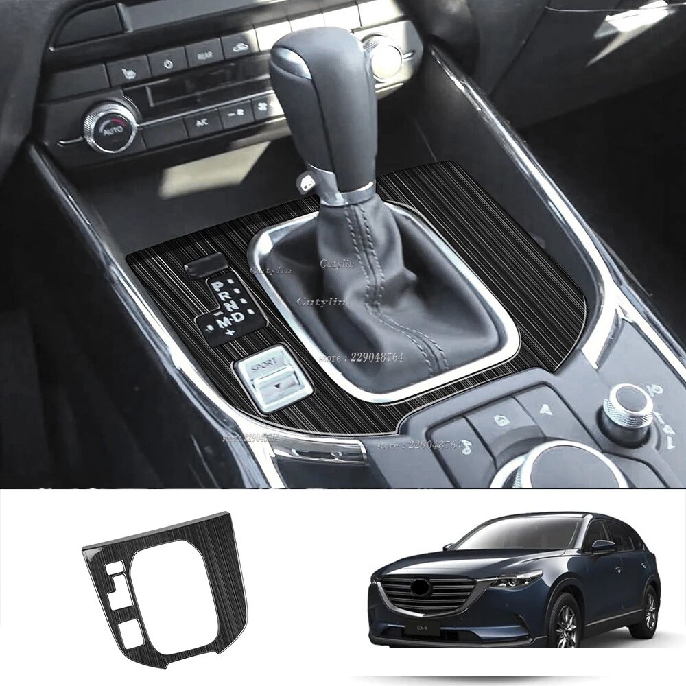 Накладка кнопки стеклоподъемника Mazda CX-9 2022-2023, Left Hand Driver, черный