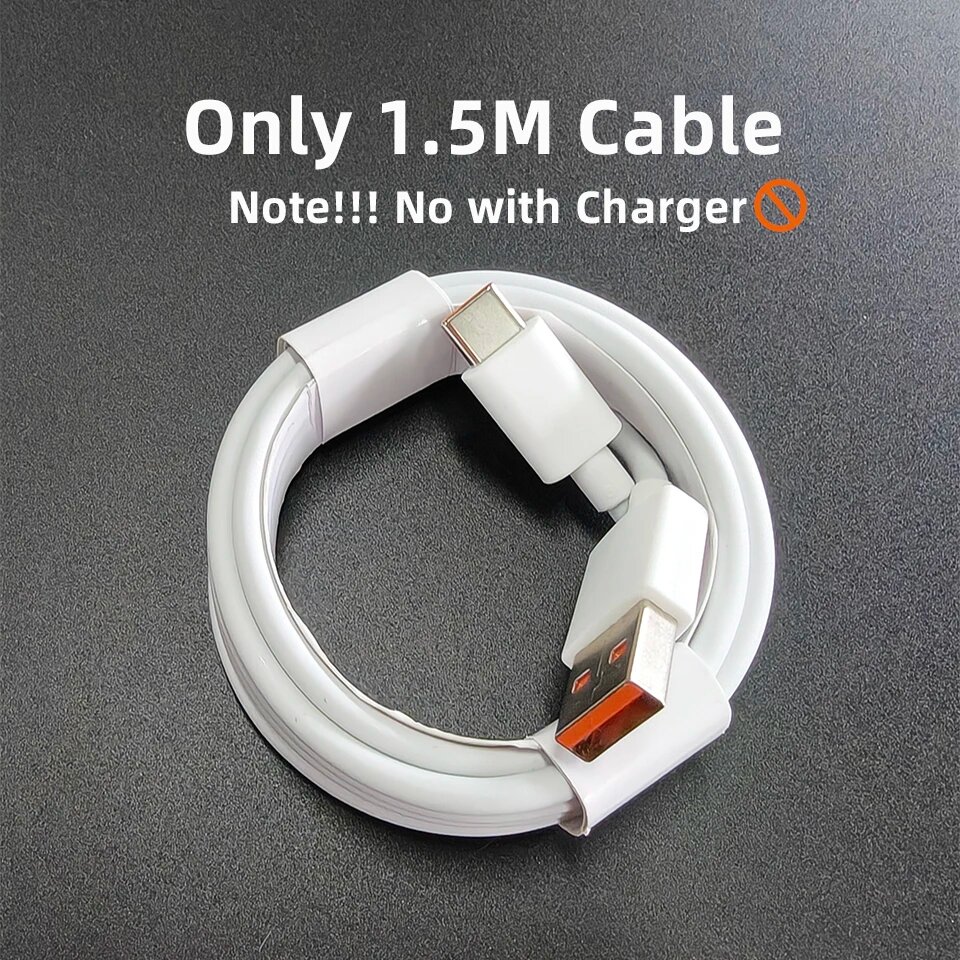 Оригинальное зарядное устройство XIAOMI Poco F8 Redmi 120W 90W 67W USB Type-C Hyper 1.5M Usb C Cable