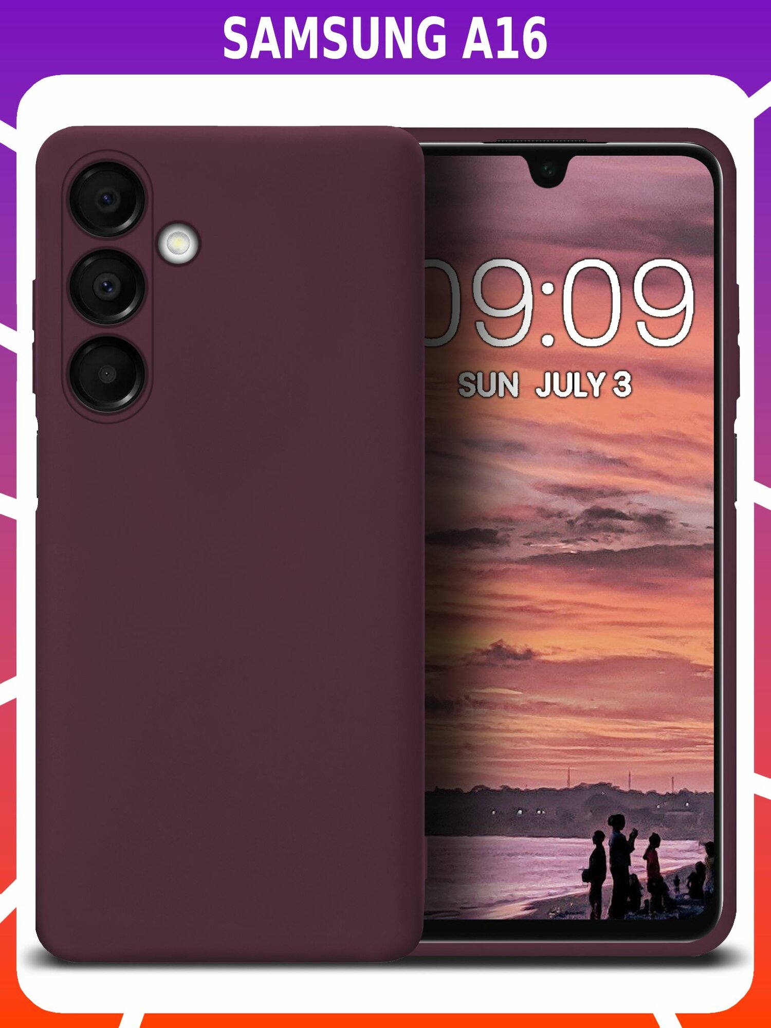 Мягкий Soft Touch чехол из силикона для SAMSUNG GALAXY A16 с бархатной подкладкой