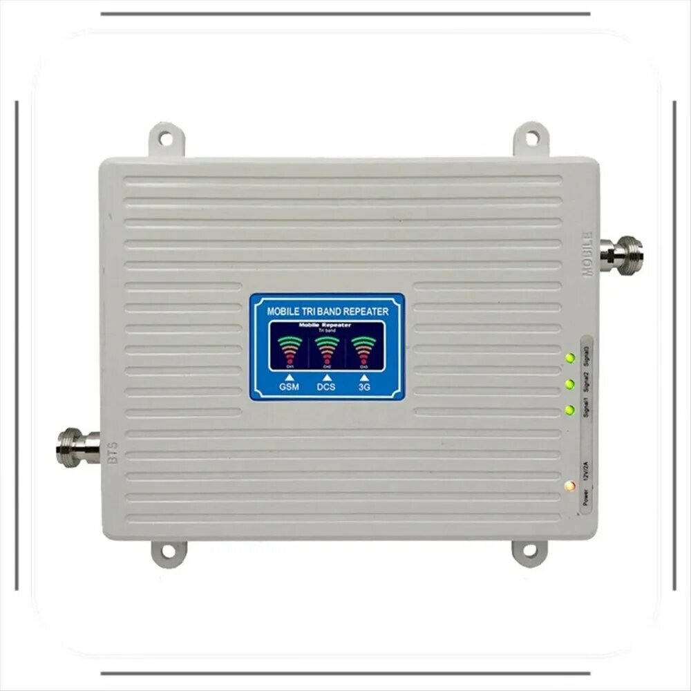 Усилитель сигнала 2G 3G 4G 5G, трехдиапазонный, 900 1800 2100 МГц, репитер GSM WCDMA LTE, вилка ЕС