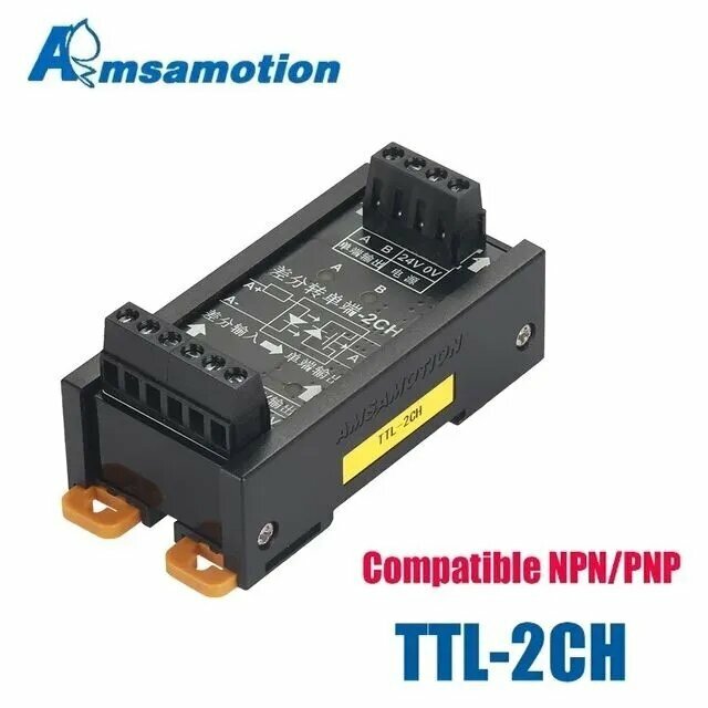 2-канальный дифференциальный преобразователь TTL Преобразует сигналы HTL в коллекторные клеммные колодки PLC NPN и PNP TTL-2CH