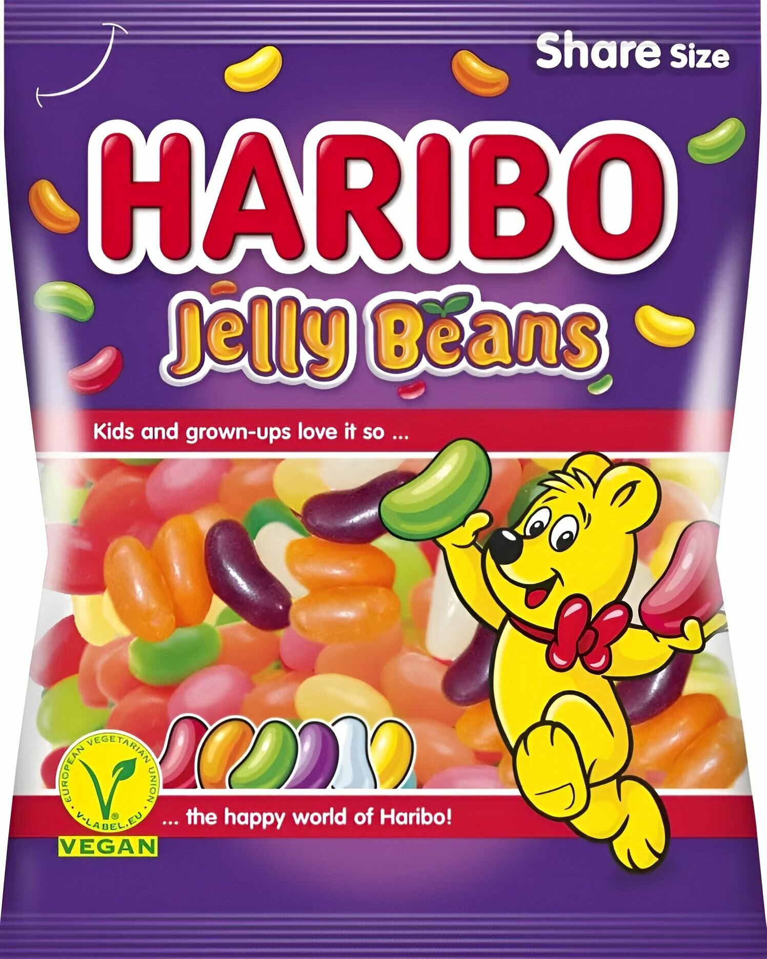 Мармелад жевательный Haribo Jelly Beans / Харибо Желейные Бобы, 80 гр. (Турция)